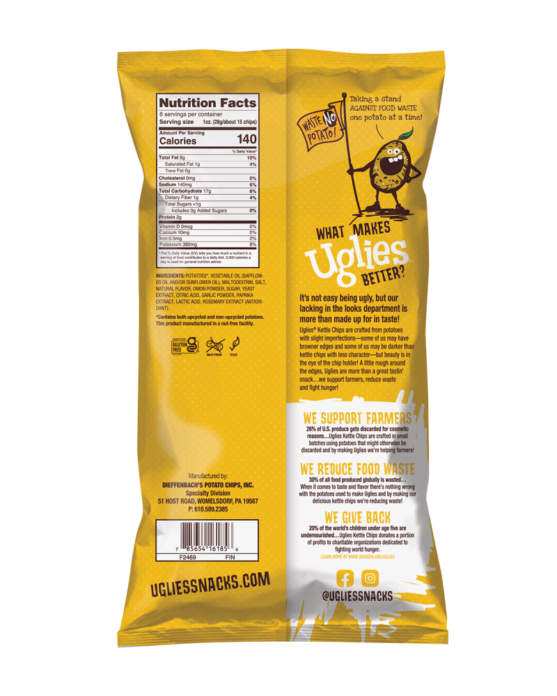Uglies Cheddar & Sour Cream Kettle Chips - Uglies Snacks