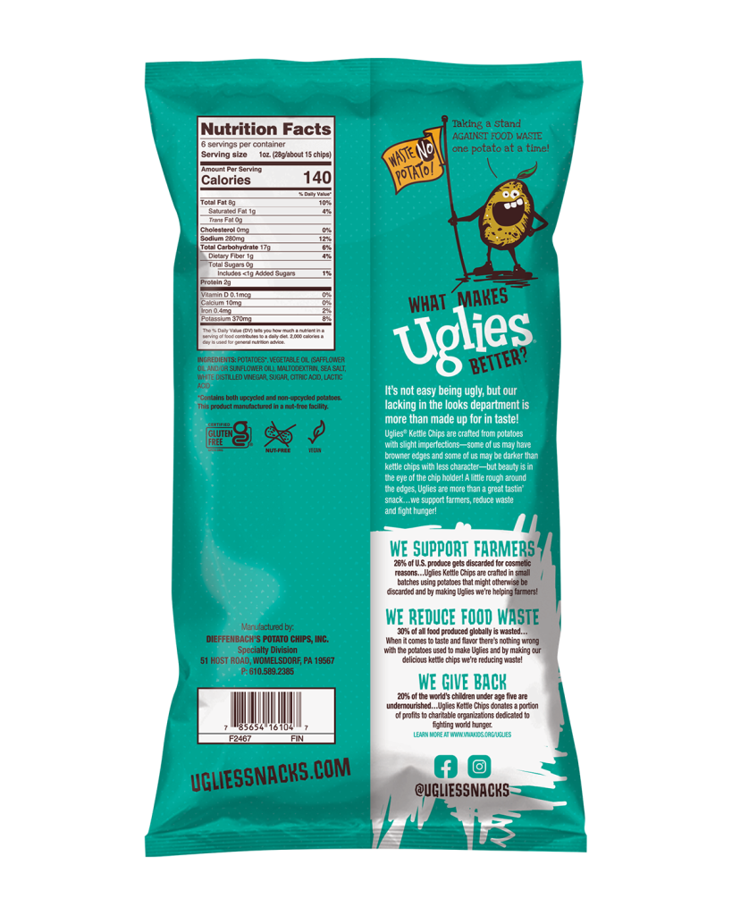 Uglies Salt & Vinegar Kettle Chips - Uglies Snacks